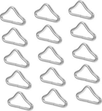 Pretyzoom 40 Stück Teiliges Trampolin dreiecksringe aus Starkem Hochfestem Vielseitiges Trampolinzubehör und Schnallenersatz Kompatibel für Fitness Freizeit Tas