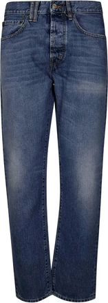 Cycle jean boutonné - Bleu