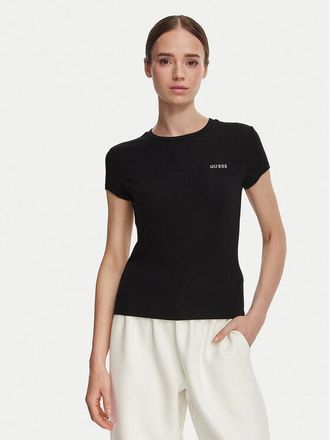 Guess T-Shirt V6YI24 K4787 Schwarz Slim Fit