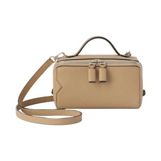 Valextra Femme, Sacs, Beige, Taille: ONE Size Sac bandouli&egrave;re V-Line Vanity