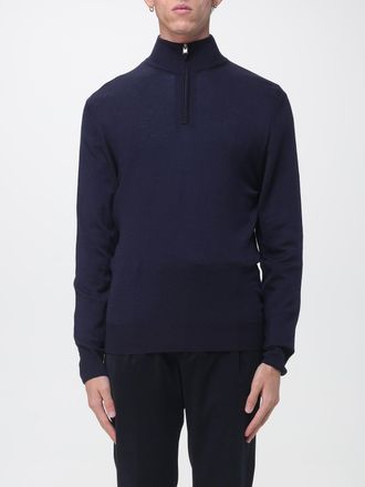 Canali Pull &agrave; col roul&eacute; en laine m&eacute;rinos avec demi-zip