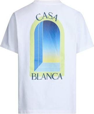 Casablanca T-shirt imprim&eacute; &agrave; col rond en coton organique