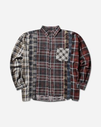 Needles Men s 7 Cuts Wide Flannel Shirt Multicolor
