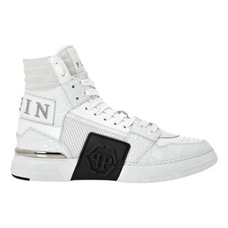 Philipp Plein Homme, Chaussures, Blanc, Taille: 41 EU Phantom Kick$ Hi-Top Baskets