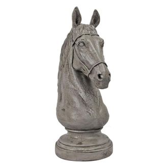 Décoration d'Autrefois Statue cavalier - Résine - Gris - Interiors