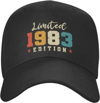 Generic Casquette de baseball tendance unisexe &eacute;dition limit&eacute;e 1983 casquette de camionneur de naissance adulte casquette de baseball r&eacute;glable pour homme femm