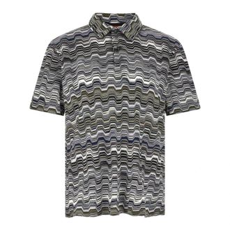 Missoni Zig Zag Jacquard Polo Shirt - - Tops - Herren - Mehrfarbig - S