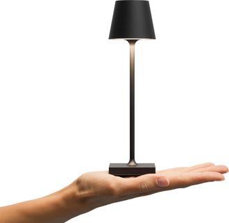 Sigor Nuindie pocket - Dimmbare kleine LED Akku-Tischlampe Indoor & Outdoor, IP54 spritzwassergesch&uuml;tzt, H&ouml;he 21 cm, aufladbar mit USB-C, 7 h Leuchtdauer, n