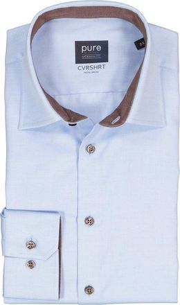 Pure Herren Hemd blau Baumwolle