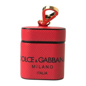 Dolce & Gabbana &Eacute;tui AirPods en cuir - Femme - Accessoires - Rouge - Taille: ONE Size