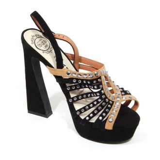 Jeffrey Campbell Schwarz/Nude Wildleder High Heel Sandale - - Shoes - Damen - Schwarzk - 39 EU