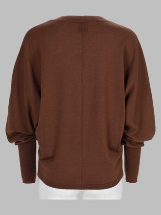 Nude Wool V-Neck Sweater - Brown