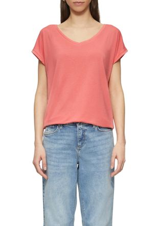 QS by s.Oliver Locker geschnittenes T-Shirt im Modalmix