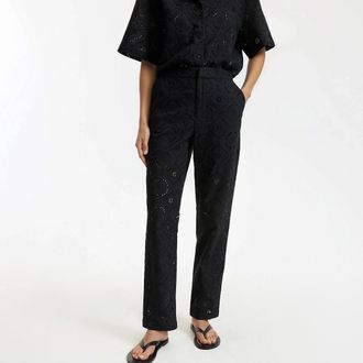 La Redoute Collections Pantalon Droit En Broderie Anglaise