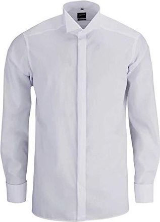 Olymp Gala Chemise Mince De Long Avec Col Cassé [Textiles] - Blanc - 42