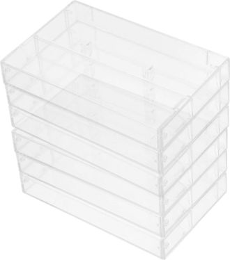 Aboofan 6 Stück Kassettenhalter aus Transparentem Kunststoff Hochtransparente Aufbewahrungsbox für Standard Audiokassetten Schützende Kassettenhüllen für Retr