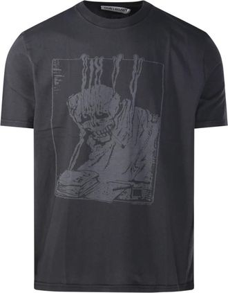 Our Legacy Homme, Tops, Noir, Taille: XL T-shirt Box &agrave; Imprim&eacute; Angry Fan Mail