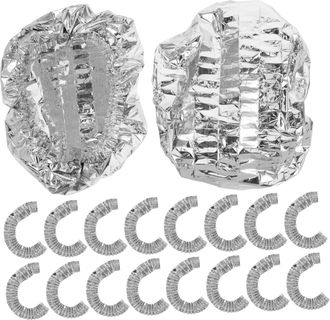 Aboofan 50stücke Aluminiumfolie Isolierabdeckung Für Lebensmittel Tellerabdeckungen Wiederverwendbare Frischhaltehüllen Passt Zu Verschiedenen Geschirrformen 