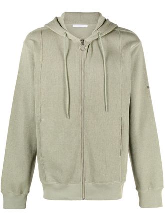 Helmut Lang hoodie zipp&eacute; &agrave; lien de resserrage - Vert