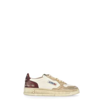 Autry Femme, Chaussures, Multicolore, Taille: 39 EU Baskets en Cuir Blanc avec D&eacute;tails Contrastants