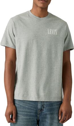 Levi's Ss Relaxed Fit Tee Distressed Serif Mid