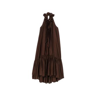Twinset Femme, Robes, Brun, Taille: 40 FR Tiered Maxi Dress