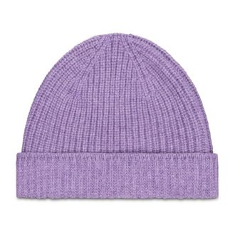 Zanieri Homme, Accessoires, Violet, Taille: ONE Size Bonnet en maille côtelée