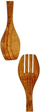 Metaltex 580630010 Salatbesteck 30 cm Olivenholz, Braun