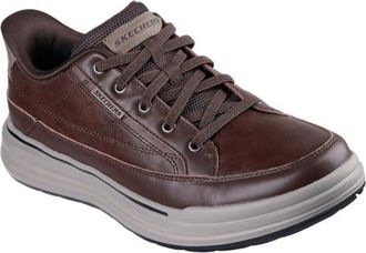 Skechers Baskets Sterling Hansel pour Homme, Cuir synth&eacute;tique Chocolat, 43 EU