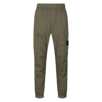 Stone Island Homme, Pantalons, Vert, Taille: W34 Pantalon Cargo Paracadute en Tela Stretch Coton