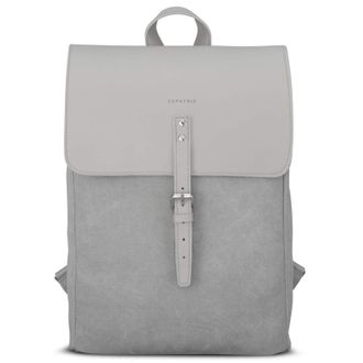 Expatrié Damenrucksack Grau - Anouk - Eleganter Kleiner Tagesrucksack Für City Stadt - Rucksack Damen Klein 10L - Canvas & Leder - Wasserabweisend