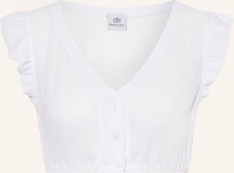 Hammerschmid Hammerschmid Dirndlbluse Hanny Mit Volants weiss