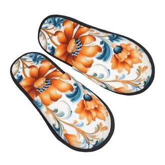 Generic Fleur Vintage, Fleur De Printemps Homme Femme Slippers Doux Chaussons Chaud Chaussures De Maison Pour Maison Int&eacute;rieur Ext&eacute;rieur M