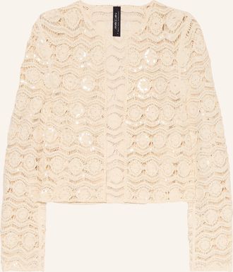 Marc Cain H&auml;keljacke Mit Schmuckperlen weiss