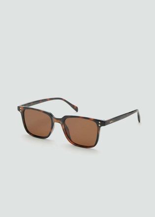 Mango Lunettes de soleil monture rectangulaire chocolat - Homme - Taille unique - MANGO MAN