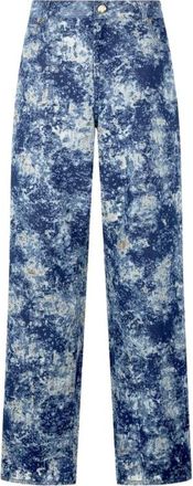 Roberto Cavalli Femme, Jeans, Bleu, Taille: 38 FR Jeans Amples Effet D&eacute;lav&eacute;