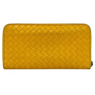Bottega Veneta Pre-owned Leder Portemonnaies - - Pre-owned - Damen - Gelb - ONE SIZE
