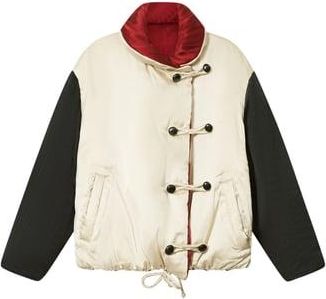 Isabel Marant Manteau puffy Bleza en satin soie
