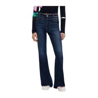 Desigual Blaue Damenjeans mit Rei&szlig;verschluss - - Jeans - Damen - Blau - XS