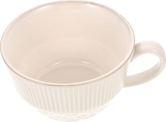 Cabilock Keramikbecher Frühstückstasse 500ml Milch Und Kaffeetasse Keramik Müslibecher Mit Henkel Vielseitig Für Büro Zuhause Café