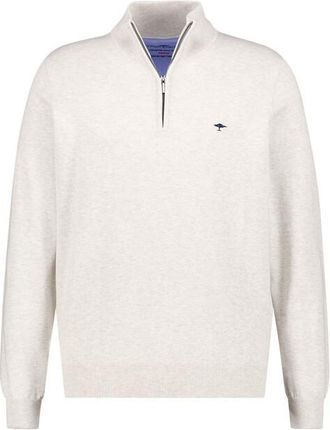 Fynch-Hatton Fynch-Hatton Herren Pullover grau Baumwolle unifarben