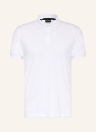 HUGO BOSS Jersey-Poloshirt Pio Regular Fit weiss