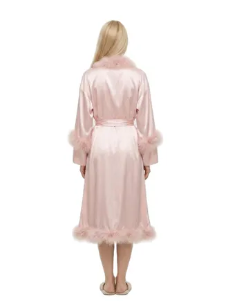Dolce & Gabbana Womens Pink Silk Robe Clothing