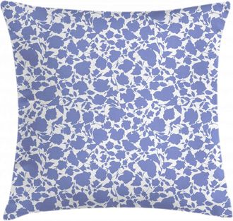 Abakuhaus Blumen Kissenbezug, Zusammenfassung Blüten und Blätter, Waschbar mit Reißverschluss Kissenhülle mit Farbfesten Klaren Farben Beidseitiger Druck, 40 x 