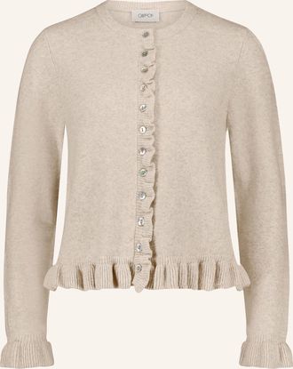 Cartoon Cartoon Strickjacke Mit R&uuml;schen beige