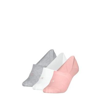 Calvin Klein Lot de 3 paires de chaussettes pour femme - Coupe moyenne, Rose, 35-38