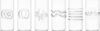 Ichendorf Set mit 6 Longdrinks, Kollektion Deco, 40 cl, Borosilikatglas, handgefertigt