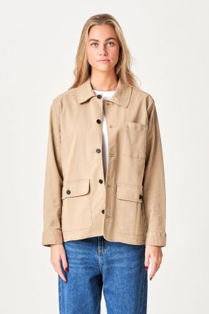 Perform Collection Hemdjacke aus Twill - Beige