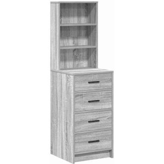 vidaXL Haut Armoire Sonoma gris 40 x 41 x 135 cm Bois ding&eacute;nierie vidaXL
