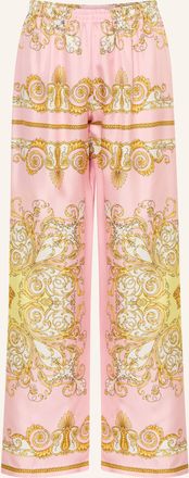Versace Marlenehose Aus Seide rosa
